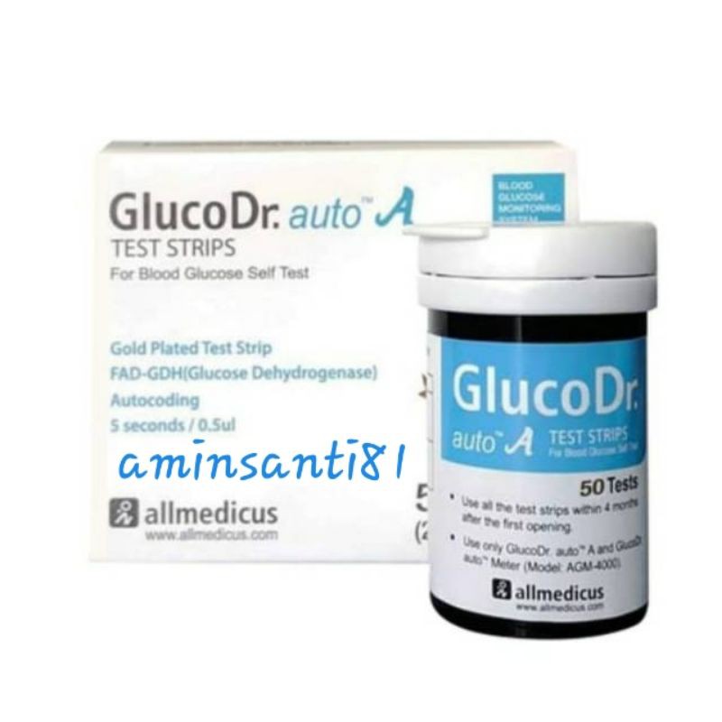 Jual Strip Glucose Gluco Dr Auto A ( AGM 400 )/Strip gula darah Gluco ...