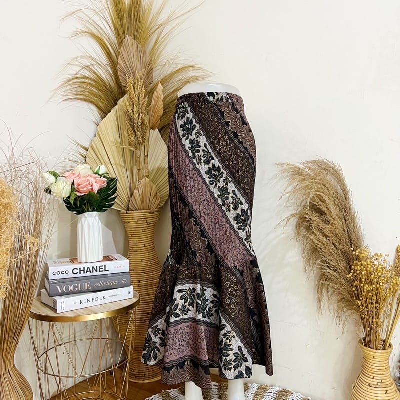 Jual Rok duyung plisket batik / rok mermaid / rok span / rok rempel ...