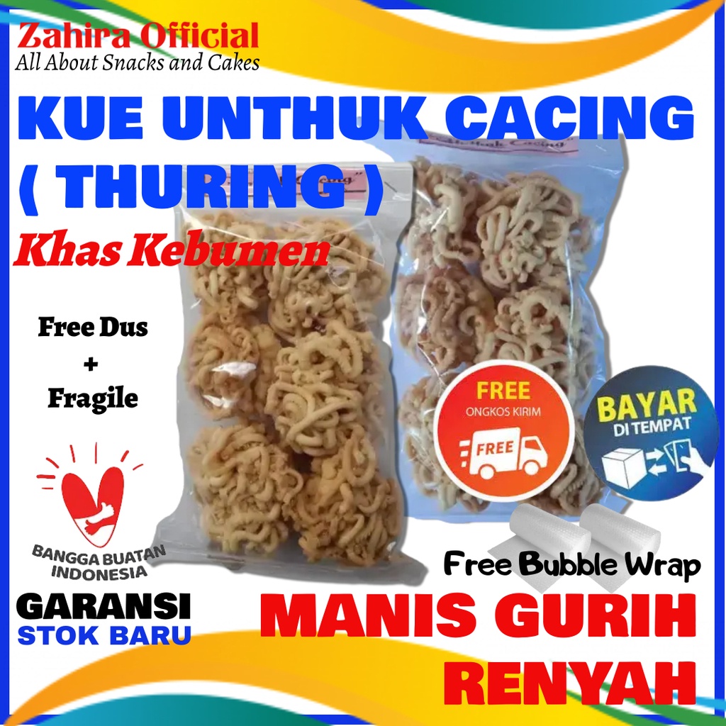 Jual Kue Unthuk Cacing Thuring Putu Kering Oleh-oleh Jadul Khas Kebumen ...