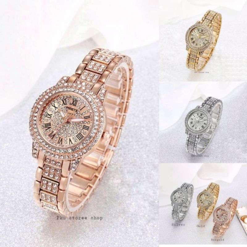 Jual JAM TANGAN WANITA DIAMOND RANTAI STAINLISS ORIGINAL SIMPEL DAN ...