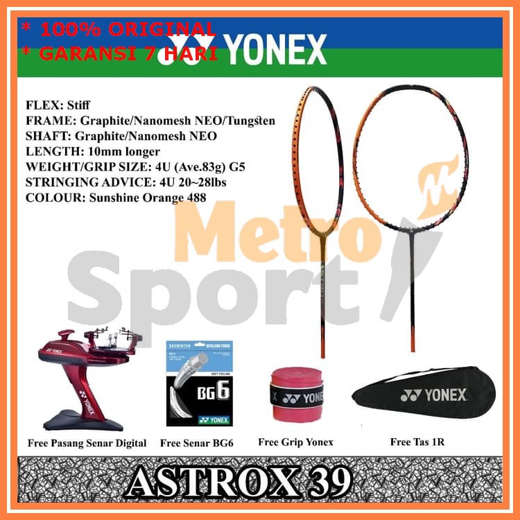 Jual Yonex Astrox 39 Raket Badminton Original | Shopee Indonesia