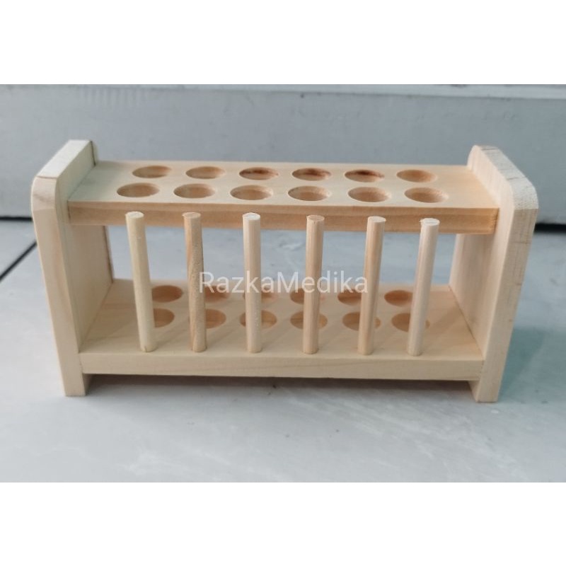 Jual Rak tabung Reaksi Kayu 12 Lubang | Shopee Indonesia