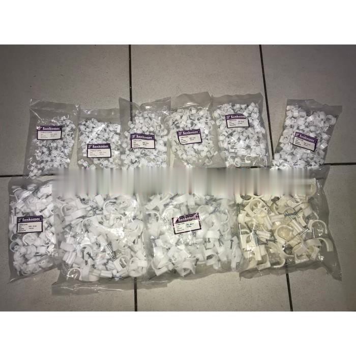 Jual Klem Kabel 25mm Putih / Kabel Klem /Paku Klem beton 25mm/Cable ...