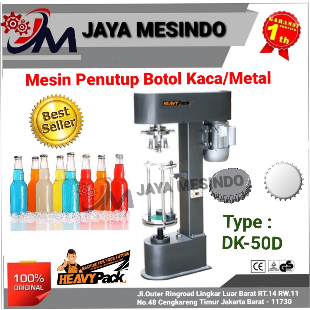 Jual Mesin Penutup Botol METAL / Capping Machine DK-50D Heavypack ...