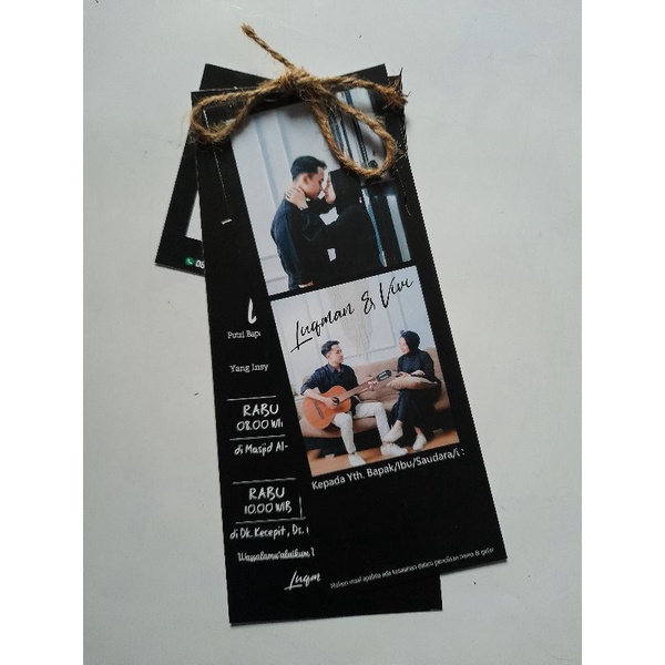 Jual Undangan Pernikahan hang tag kekinian Kertas glossy | Shopee Indonesia