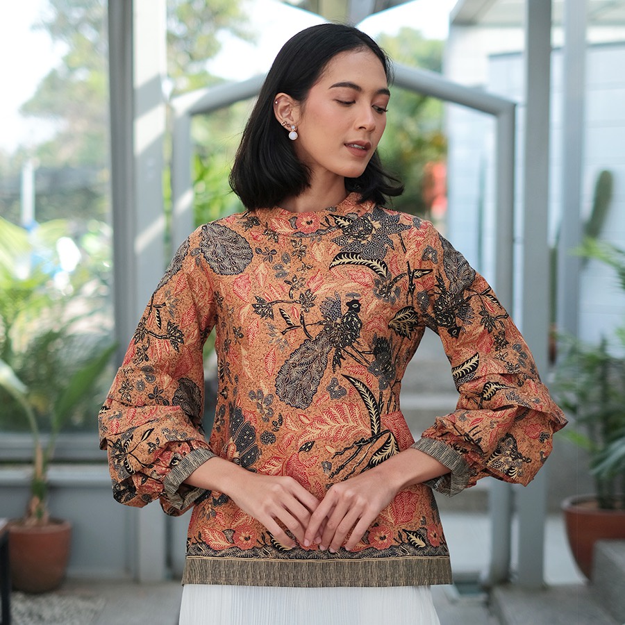 Jual NONA RARA - Keropi 3N T1038, Baju Batik Kasual Modern | Shopee ...