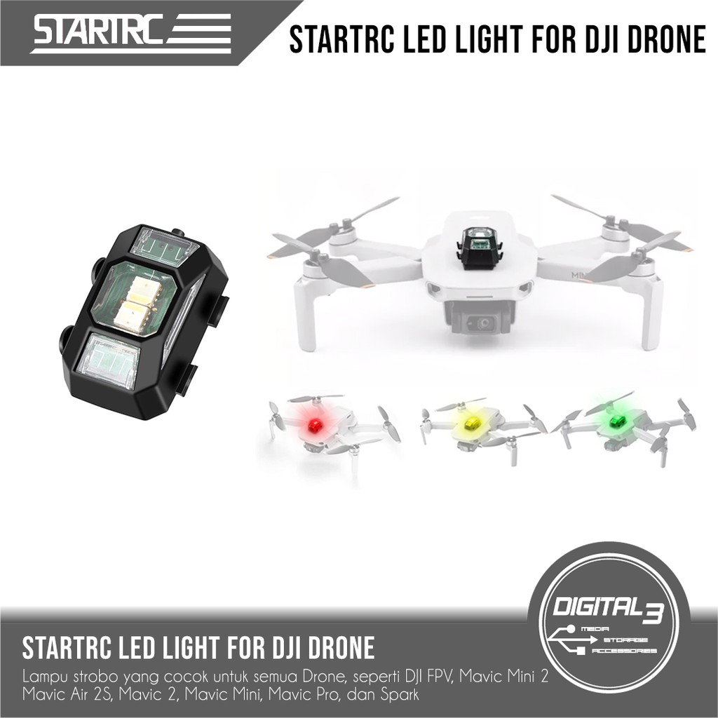 Jual STARTRC Drone Strobe LED Light Lampu DJI Mavic 2 Pro Air 2 2S Mini ...