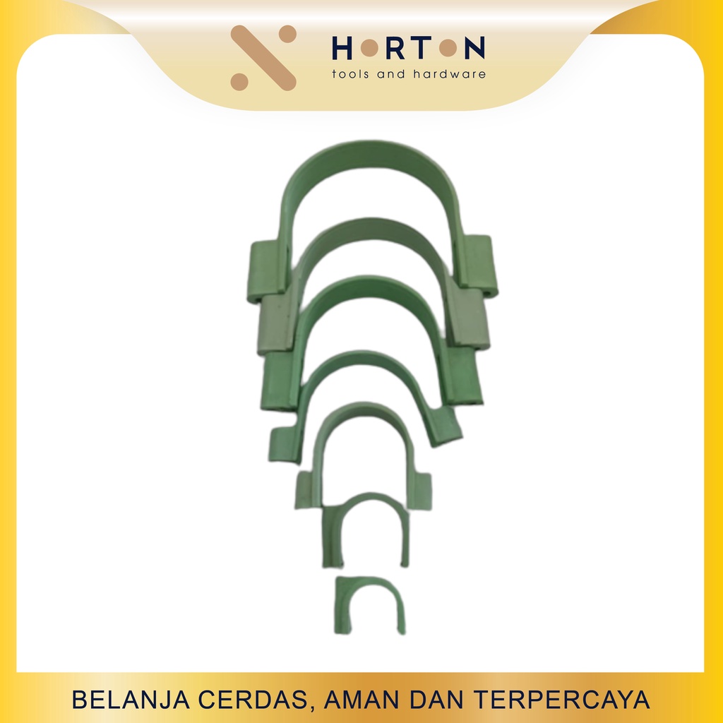 Jual Klem Pipa PVC Clamp Omega Hijau | Arrow Per Buah | Shopee Indonesia