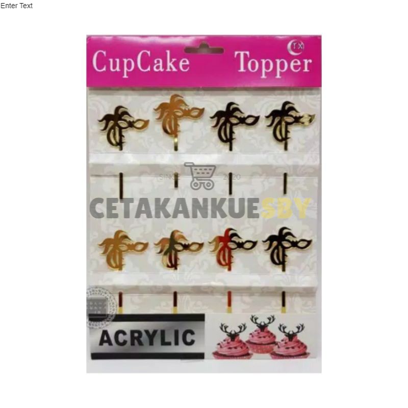 Jual (CKS) Cake Topper Topeng Pesta Topper Kue Cupcake | Shopee Indonesia