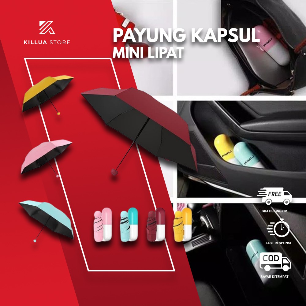 Jual Payung Kapsul Payung Mini lipat 3 Micro Capsule Umbrella anti UV ...