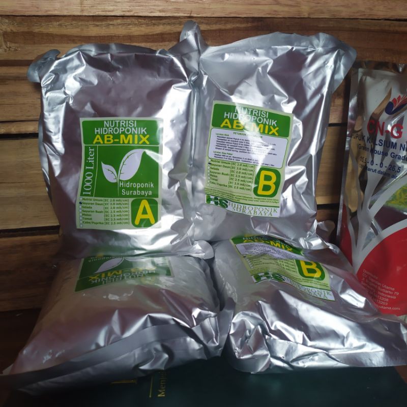 Jual NUTRISI AB MIX sayur daun HIDROPONIK SURABAYA 5L (1000L) | Shopee ...