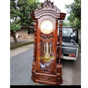 Jual Lemari almari jam besar jam bandul model ukir bahan kayu jati ...
