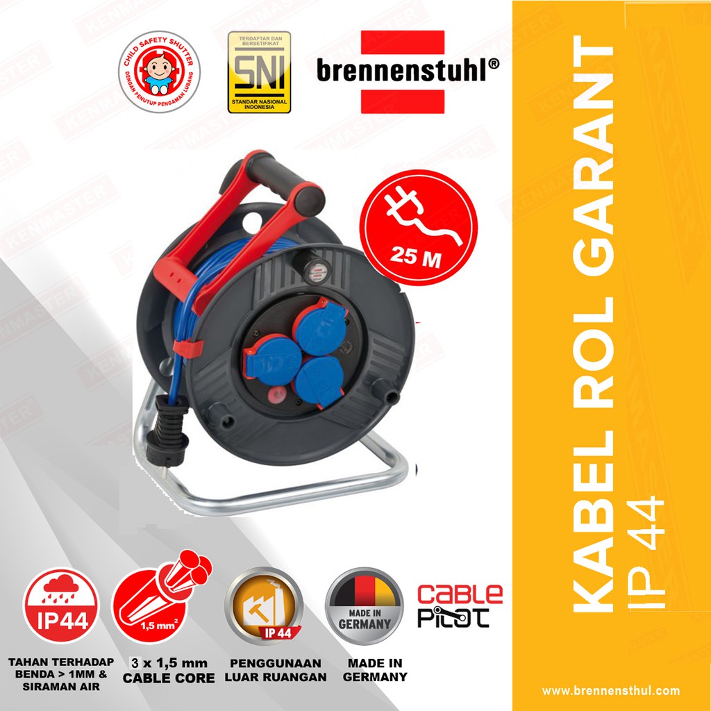 Jual Brennenstuhl Kabel Roll Garant IP44 Garant 25 Meter - 1219850 ...