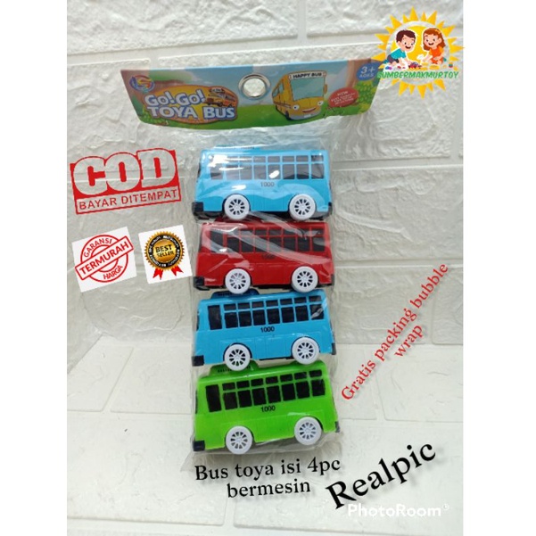 Jual Mainan Anak Bus Bus Toya isi 4 | Shopee Indonesia