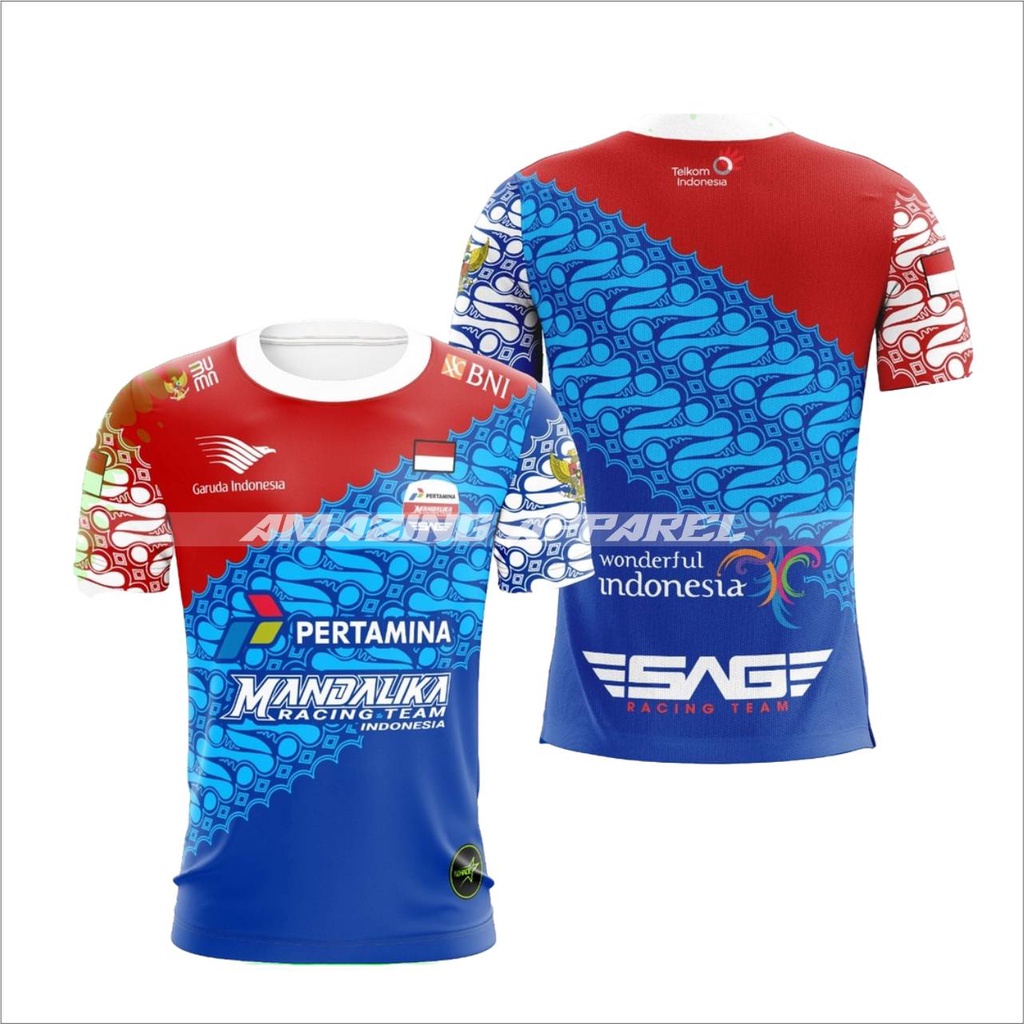 Jual Baju Kaos Jersey Pertamina Mandalika Racing Team/ Baju Balap ...