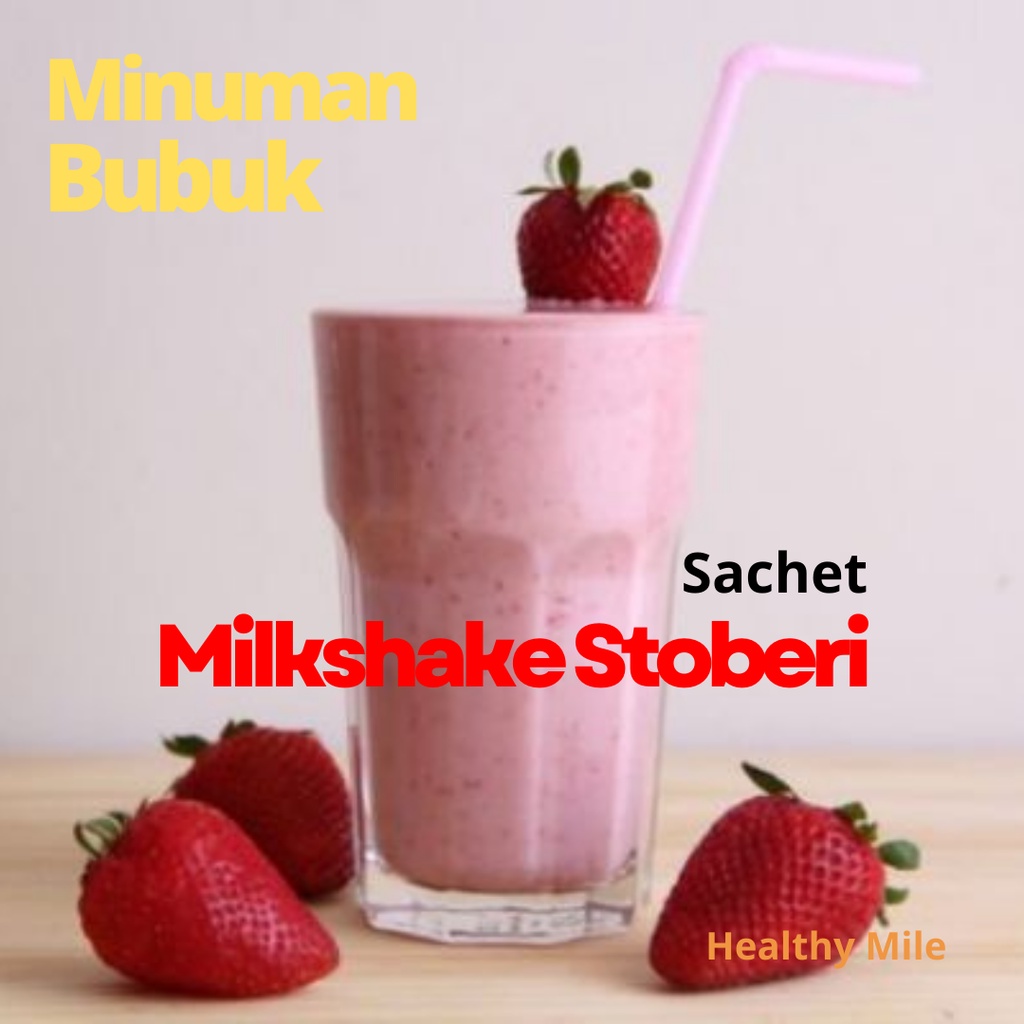 Jual MILKSHAKE BUBUK 1KG ISI 40 SACHET STRAWBERRY MINUMAN PERASA ...