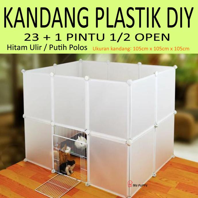 Jual KANDANG PLASTIK DIY 23 PANEL + 1 PINTU 1/2 OPEN - Hitam | Shopee ...