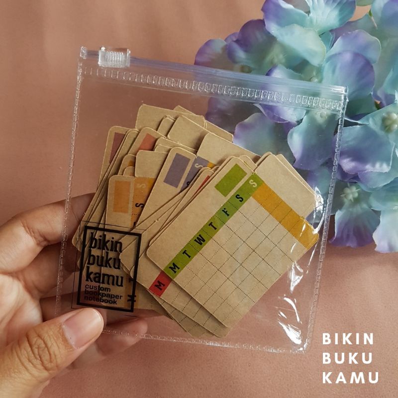 Jual 24pcs Undated Calendar Sticker Stiker Kalender Tanpa Tanggal Tahun ...