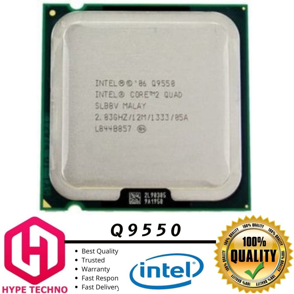 Jual INTEL QUAD Q9550 - 2.83GHz 4 Cores 4 Threads Cache12MB LGA 775 TDP ...