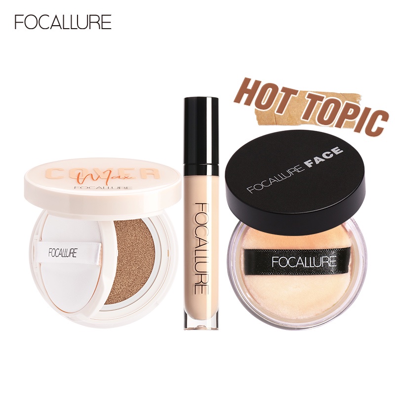 Jual FOCALLURE 3PCS Base Makeup sets Foundation & Powder & Concealer ...