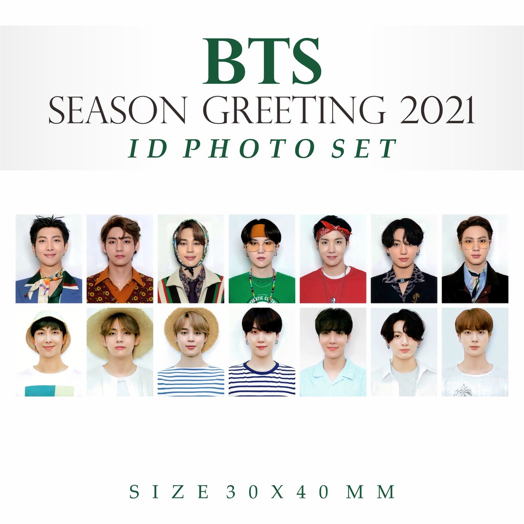 Jual Pas Foto Kpop Id Photo Set Termurah Bts Season Greeting 2021 ...