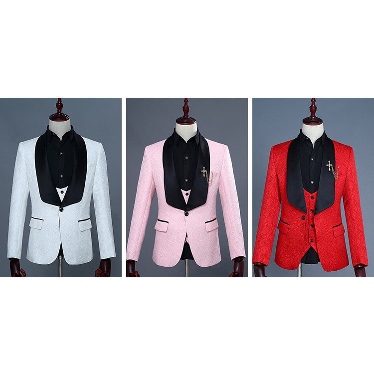 Jual 1711041 Putih/Pink/Merah Jas Pengantin Jas Formal Jas Kantor ...