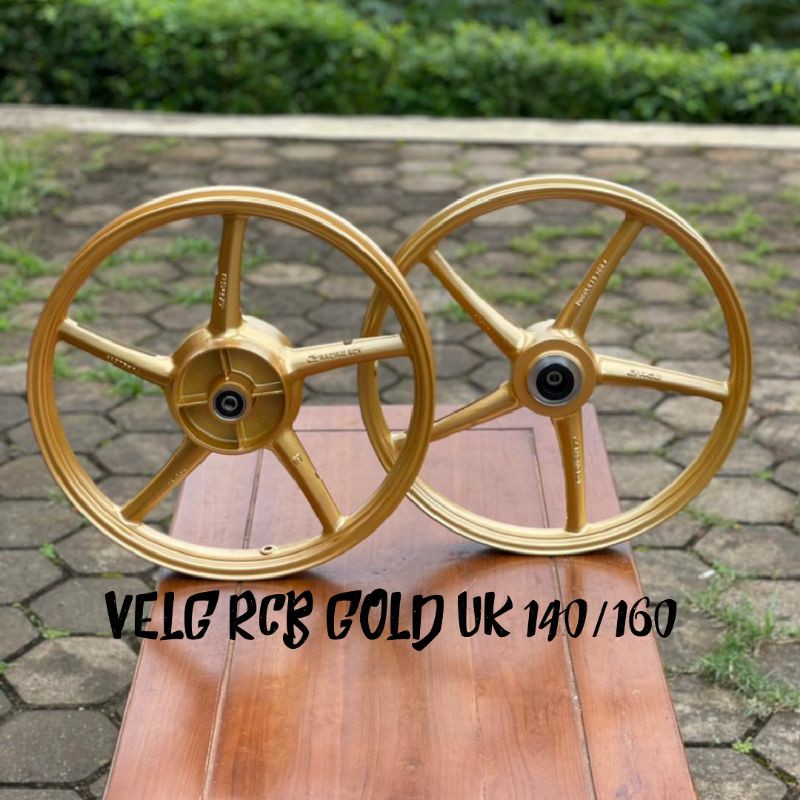 Jual velg rcb gold ukuran depan 140 belakang 160 ring 17 jupiter z ...