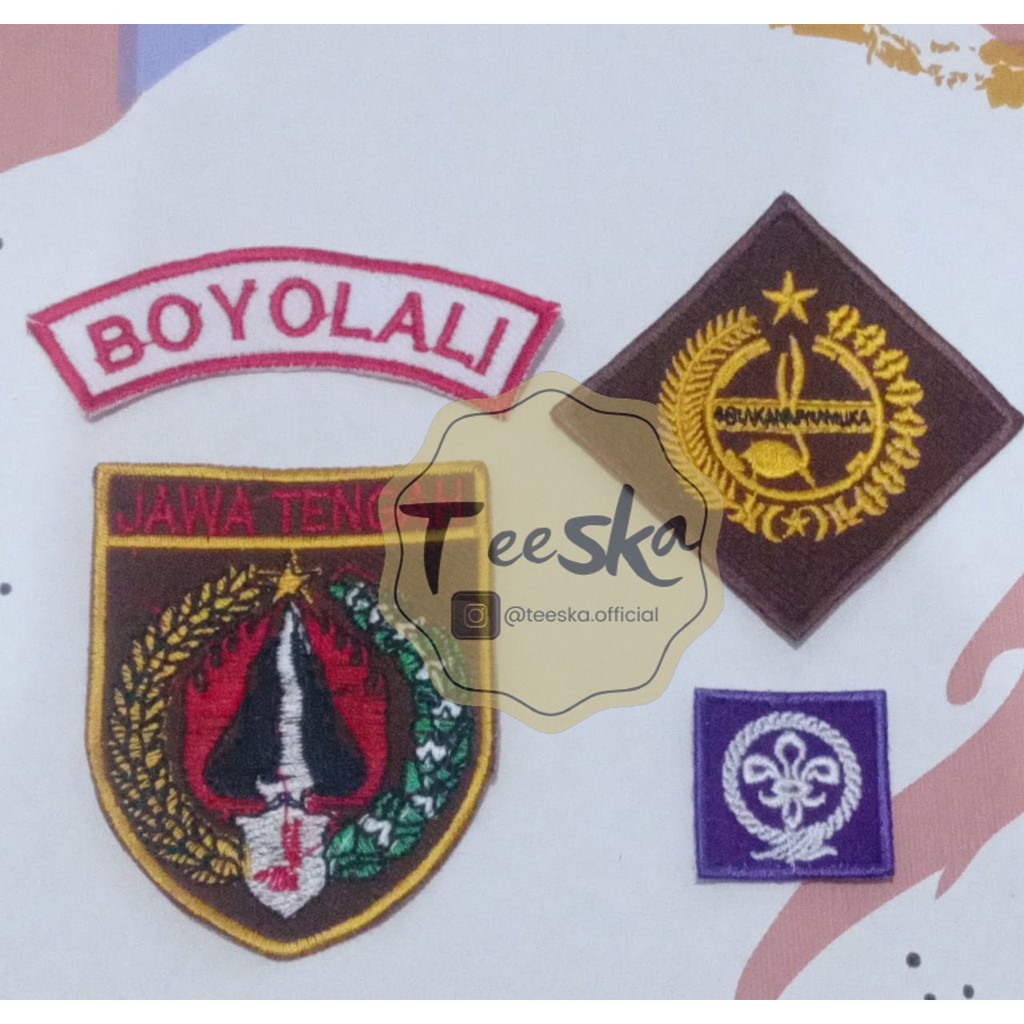 Jual Set Atribut Seragam Pramuka Logo Tunas Kelapa dan Wosm, Logo ...