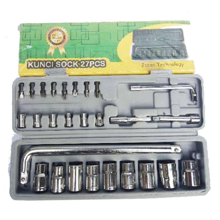 Jual NANKAI - Kunci Sok Set 27 pcs Socket Wrench Shock Tool Kit ...