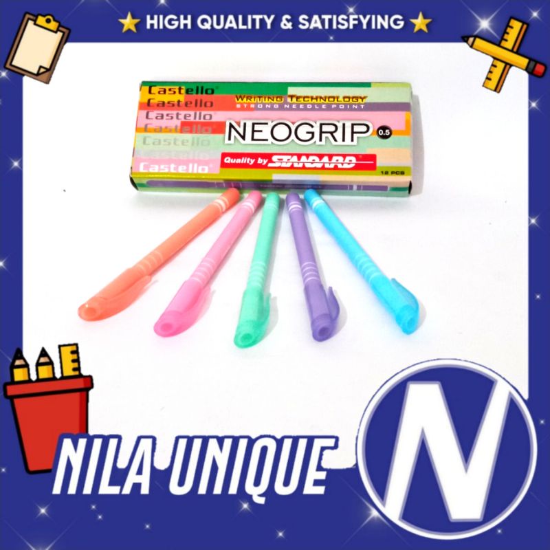 Jual BOLPOINT STANDARD / PULPEN STANDARD NEOGRIP (HARGA SATUAN ...