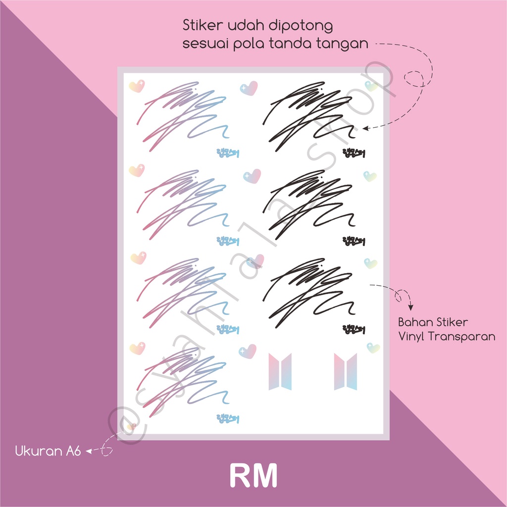 Jual STIKER TANDA TANGAN BANGTAN | Shopee Indonesia