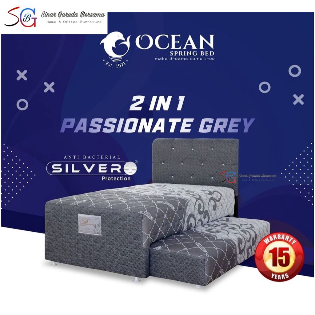 Jual OCEAN KASUR SPRING BED 2IN1 POLOS / KASUR DORONG OCEAN PASSIONATE ...