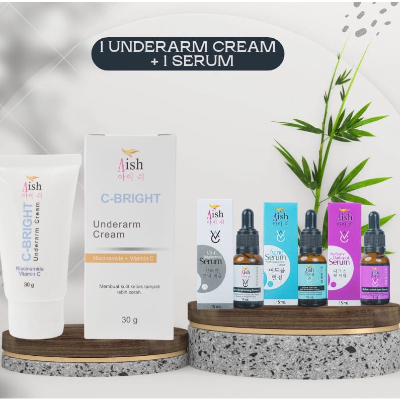 Jual Paket Aish Underarm Cream + Aish Serum | Shopee Indonesia