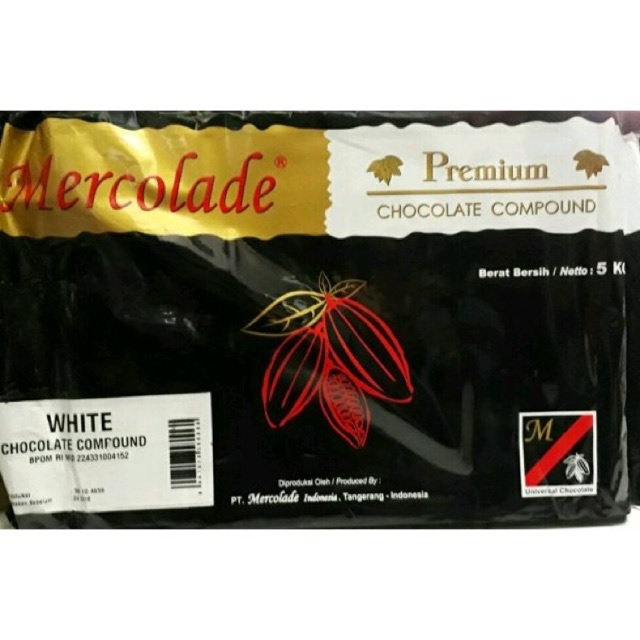 Jual Cokelat Putih Batang - Chocolate Compound Mercolade White 5kg ...