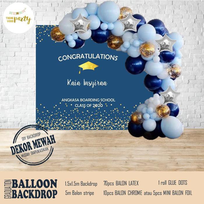 Jual Dekorasi Pesta / Graduation Balloon Decor - Backdrop - Balon ...