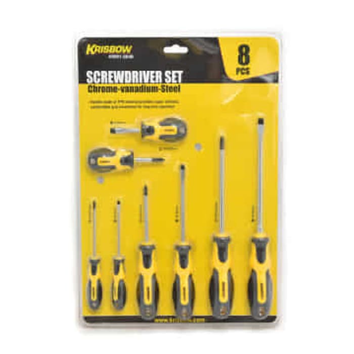 Jual KRISBOW SET OBENG 8 PCS/ Screwdriver Set isi 8 PCs Merk KRISBOW ...