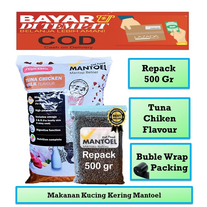 Jual SMART PETFOOD | Makanan Kucing MANTOEL for All Stage Rasa Tuna ...