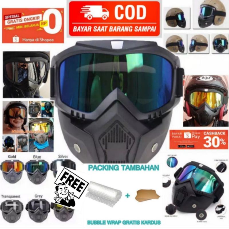 Jual Kacamata gogle mask Google goggle masker motor helm TRABAS ...