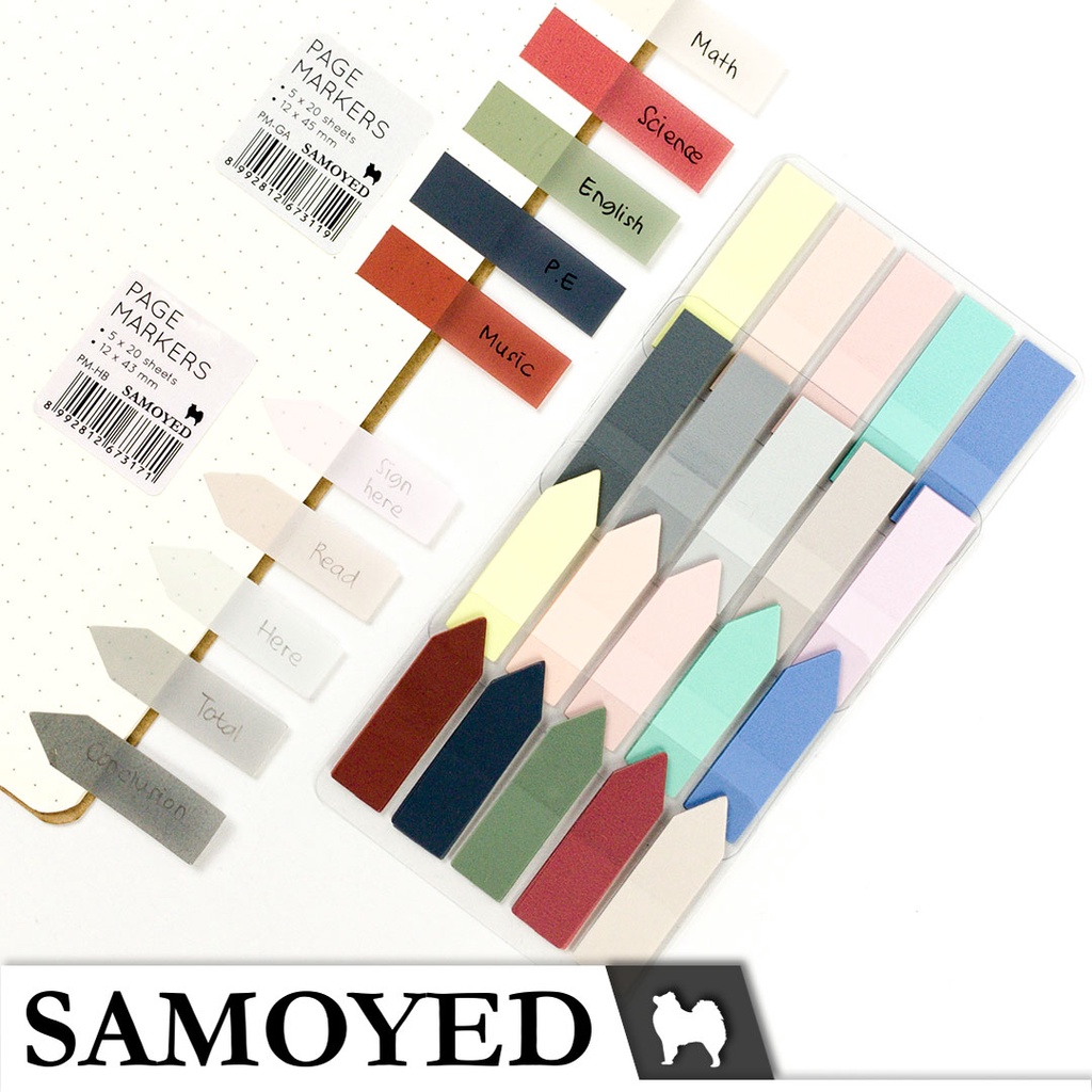 Jual Penanda / Pembatas Buku / Halaman Plastik / Plastic Page Markers ...