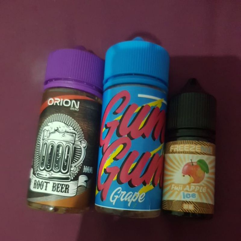 Jual Liquid Bundle Orion Grape Root Beer Apple Fuji Ice [2nd 99% FULL ...