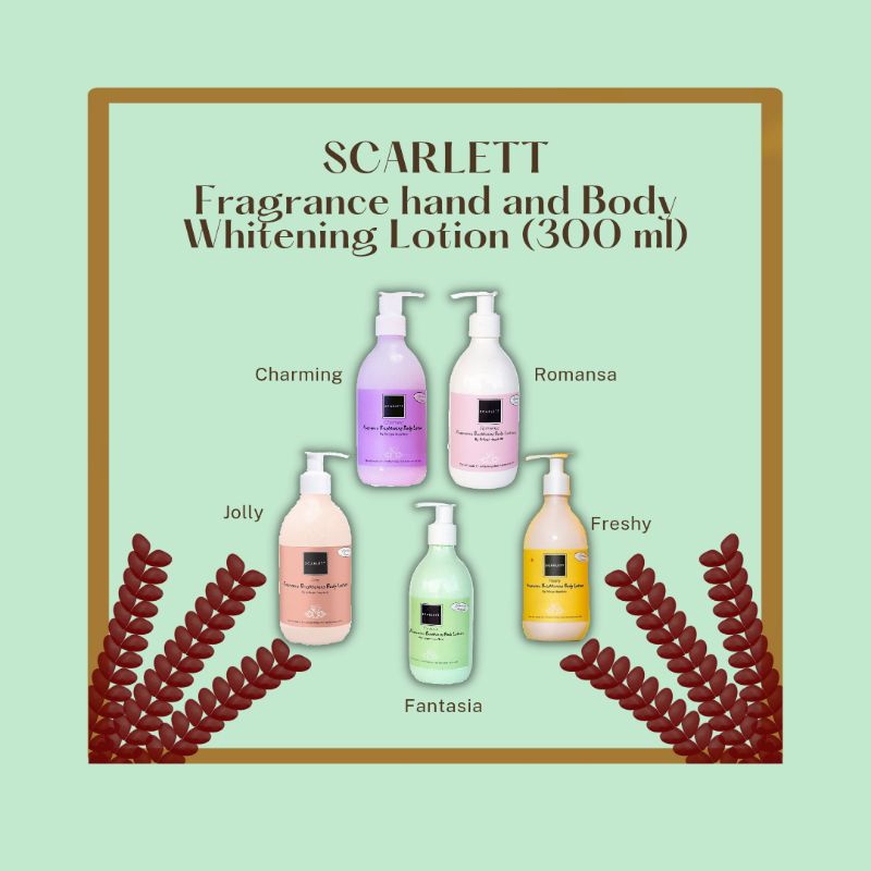 Jual Scarlett Fragrance Hand and Body Whitening Lotion (300 ml ...