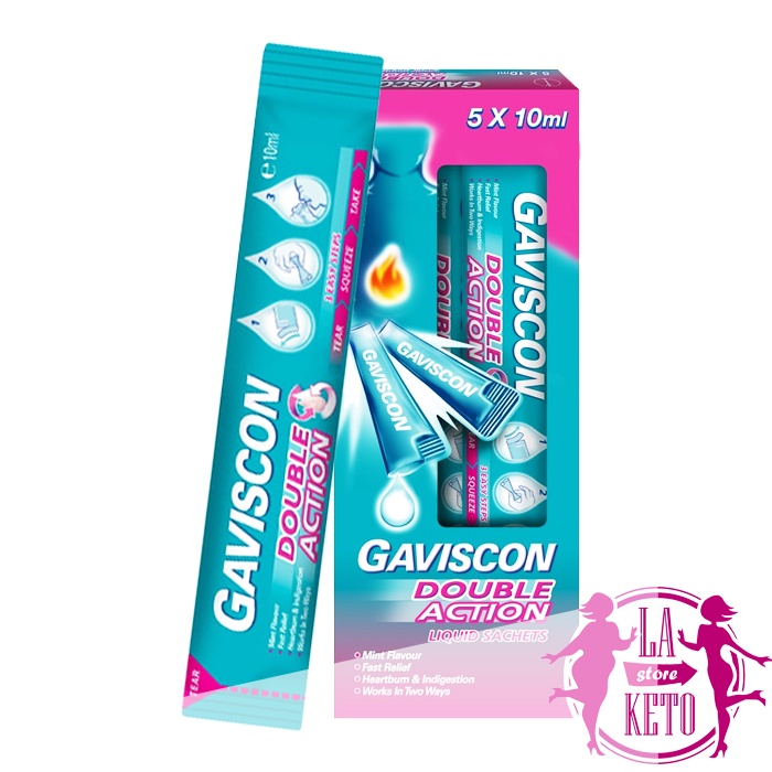 Jual GAVISCON Double Action Cairan SACHET | Obat nyeri Maag /isi ...