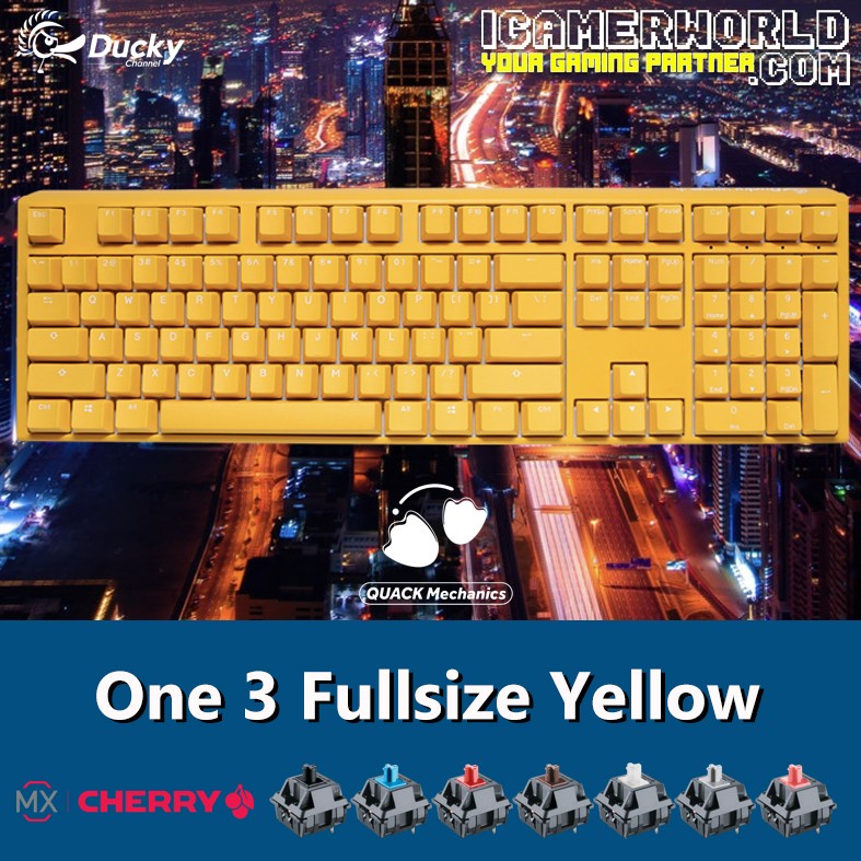 Jual Ducky One 3 Fullsize Yellow Hotswap RGB Mechanical Gaming Keyboard ...
