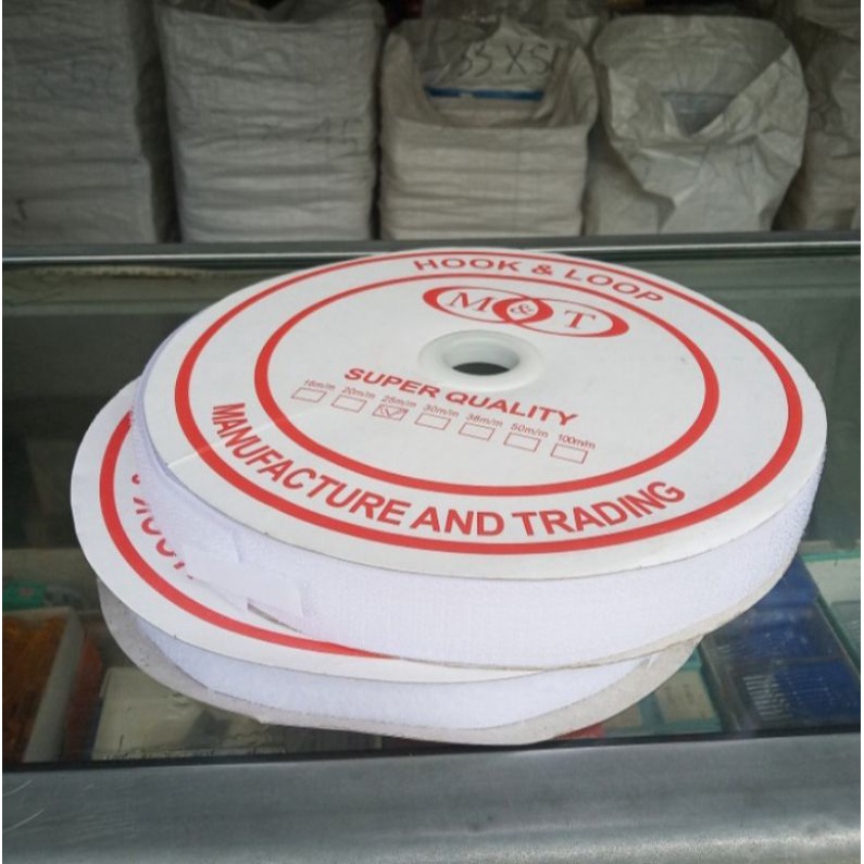 Jual Perekat kain, pengikat kain, Magic velcro strap, per meter hitam ...
