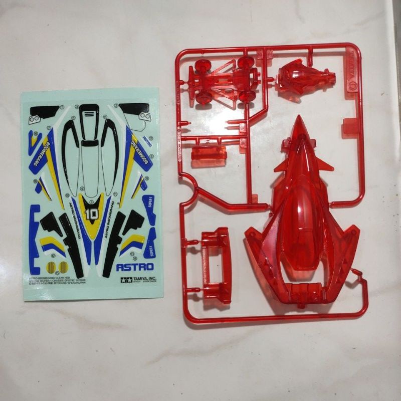 Jual Tamiya mini 4wd body clear red astro boomerang | Shopee Indonesia