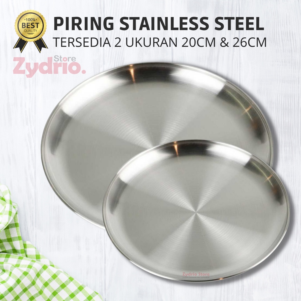 Jual Piring Makan Stainless Steel Murah / Piring Stainless Platting ...