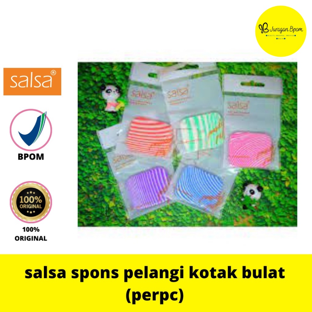 Jual SALSA spons pelangi kotak bulat (perpc) | Shopee Indonesia