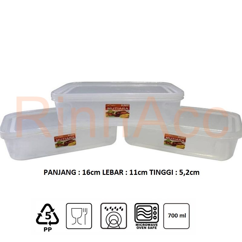 Jual Kotak Makan KMP 700mL Lunch Box Toples Kotak Bening Kotak ...