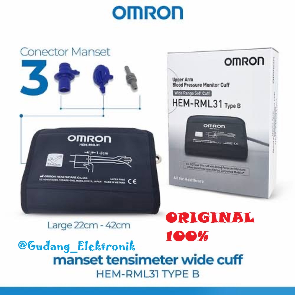 Jual Cuff / Manset Tensimeter Digital Omron Original Ukuran Jumbo Large ...