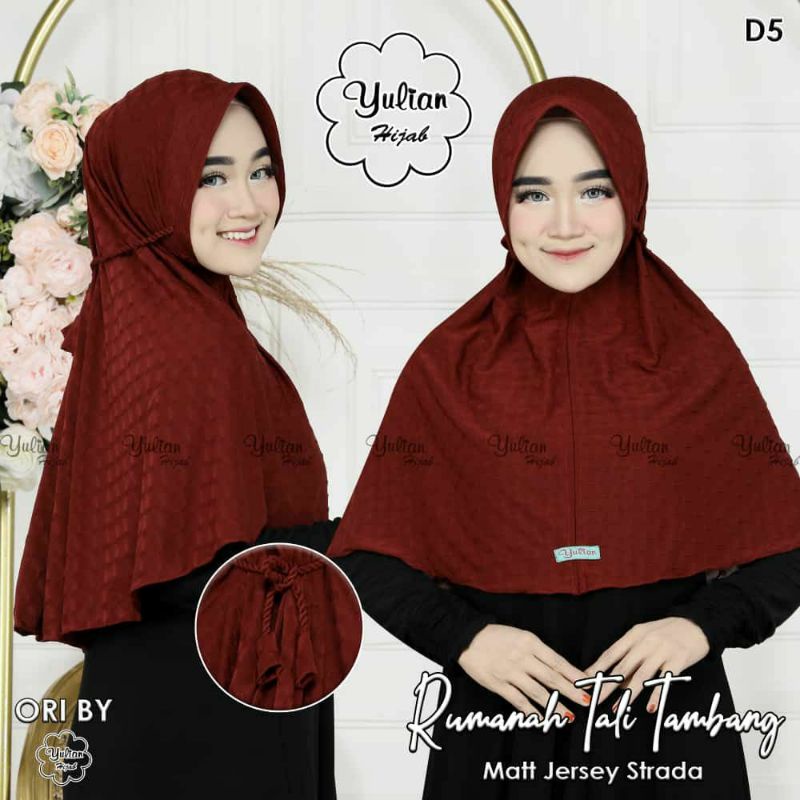 Jual Jilbab Instan Yulian Rumanah Tali Tambang | Shopee Indonesia